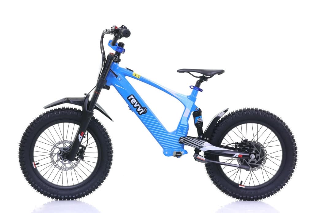 REVVI 18″ KID’S ELECTRIC BIKE BLUE | Trial Enduro Direct