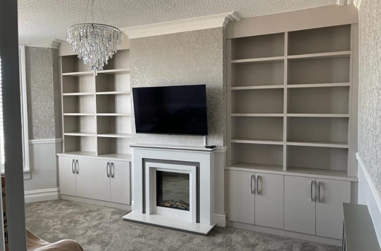 Fitted Media Units With Storage | T & C Bedrooms