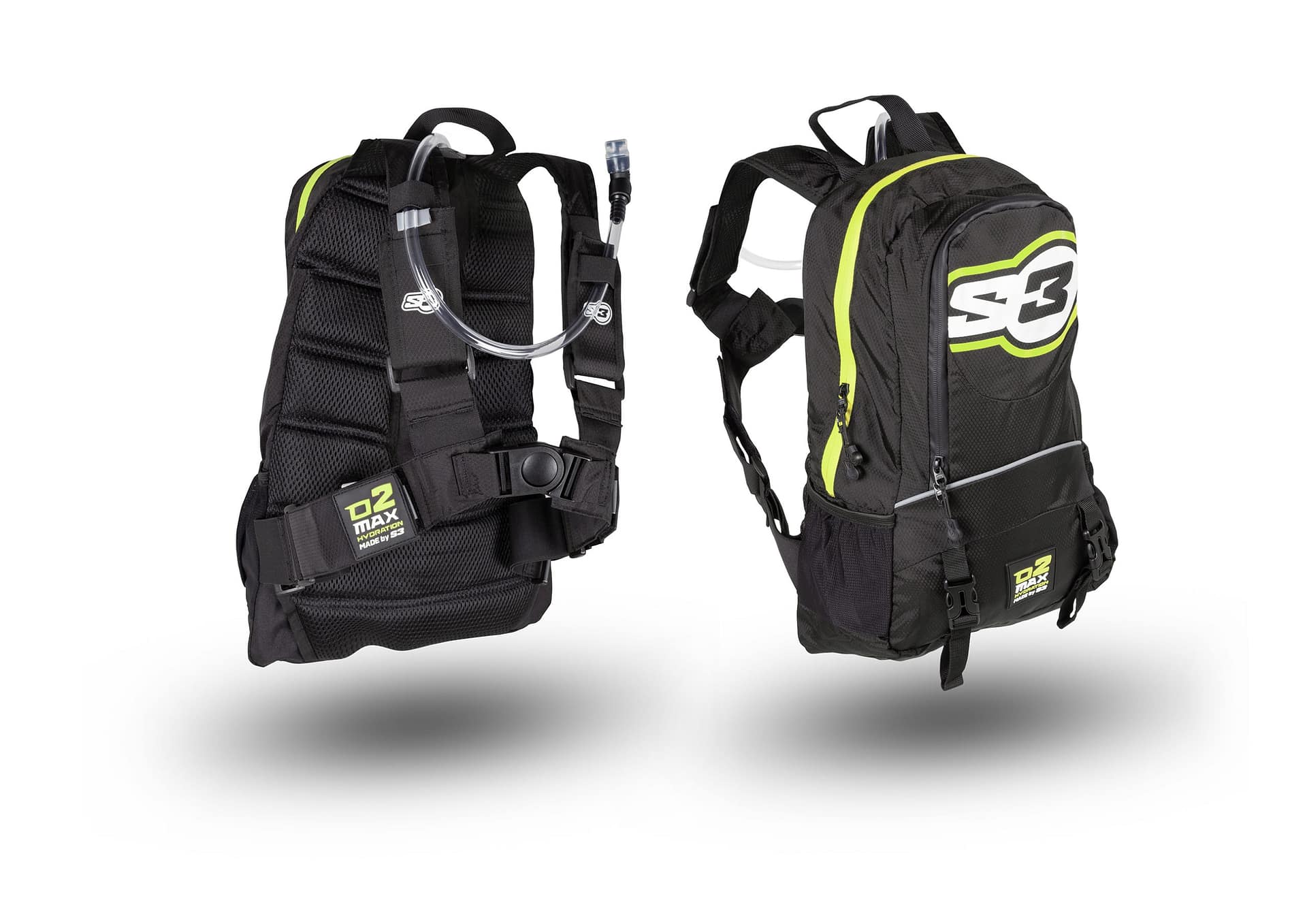 S3 BACKPACK + HYDRATION O2 MAX – 3L – Red/Blue/Yellow | Trial Enduro Direct