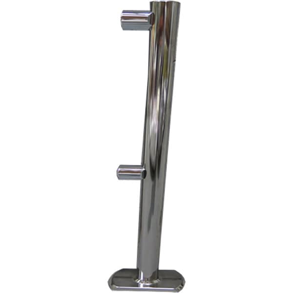 Chrome Barrier Rail End Post - Retail Associates